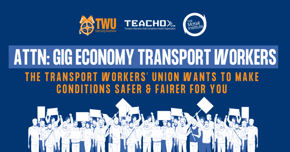 Gig Economy Transport Workers Survey - The McKell Institute